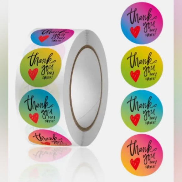 Office | Thank You Stickers 10ct Bright Colors | Poshmark